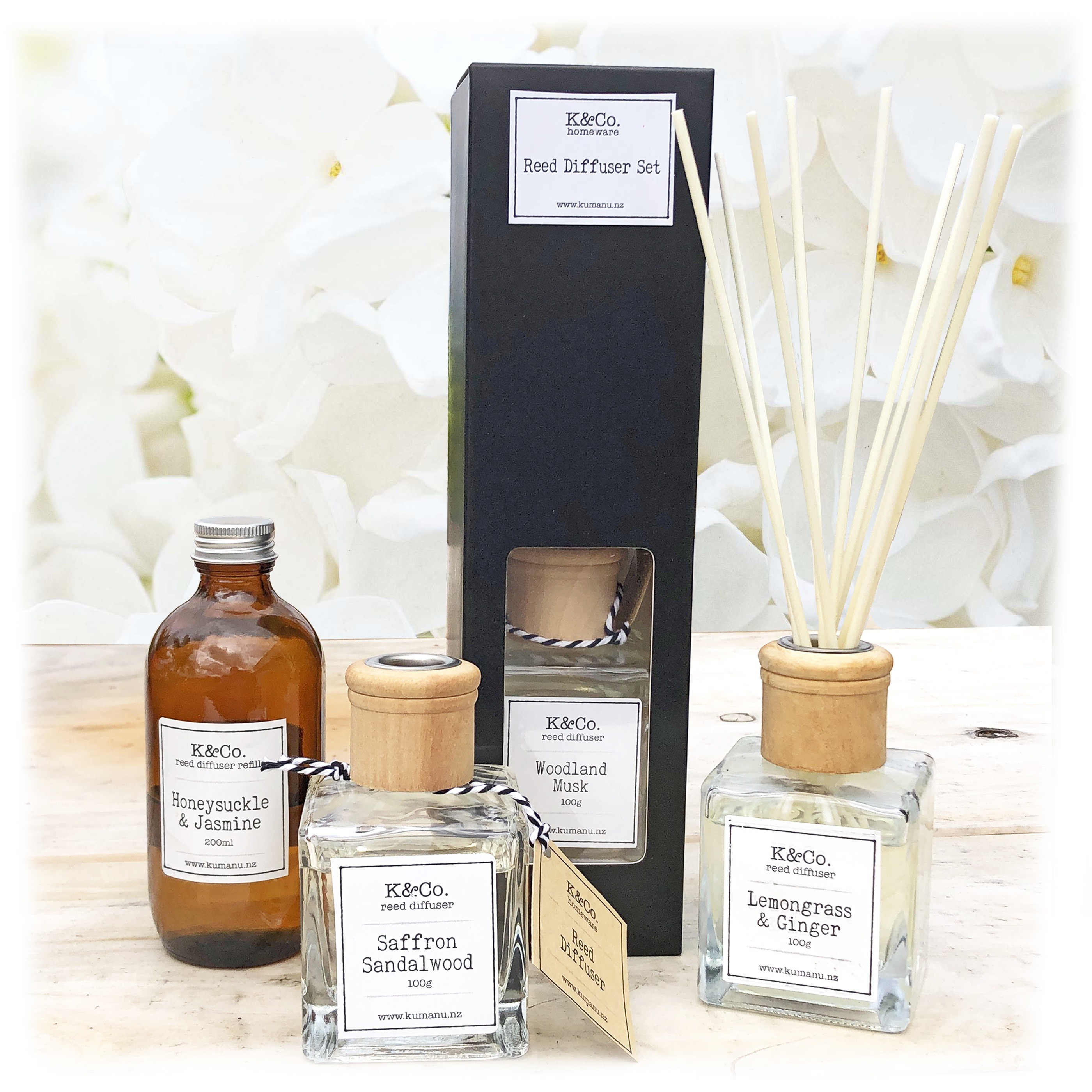 Reed Diffuser Sets | Kumanu, earth conscious skincare